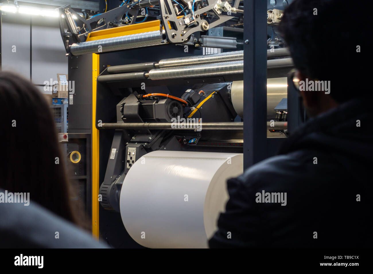 Industrial Roll to Roll Offset Machine Inner Workings Paper Output ...