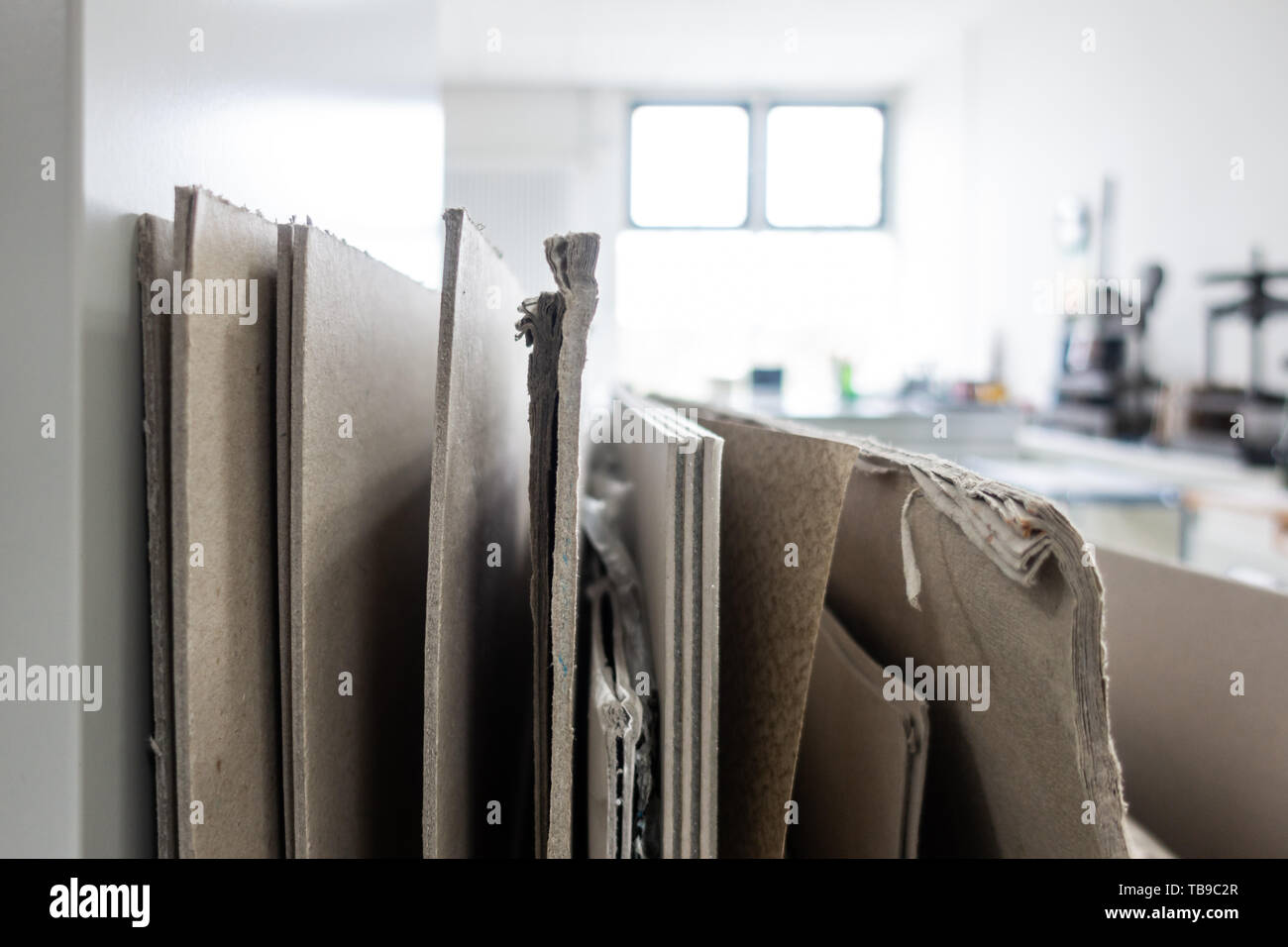 Colletion of Cardboard Paper Board with Differing Thicknesses Printing ...