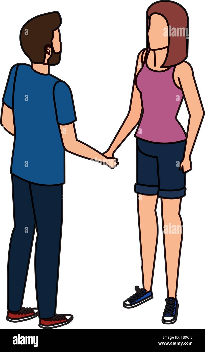 young couple talking avatars characters Stock Vector Image & Art - Alamy