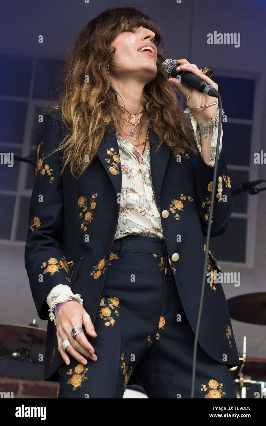 London, UK. French singer Lou Doillon performs on The Firestone Stage ...