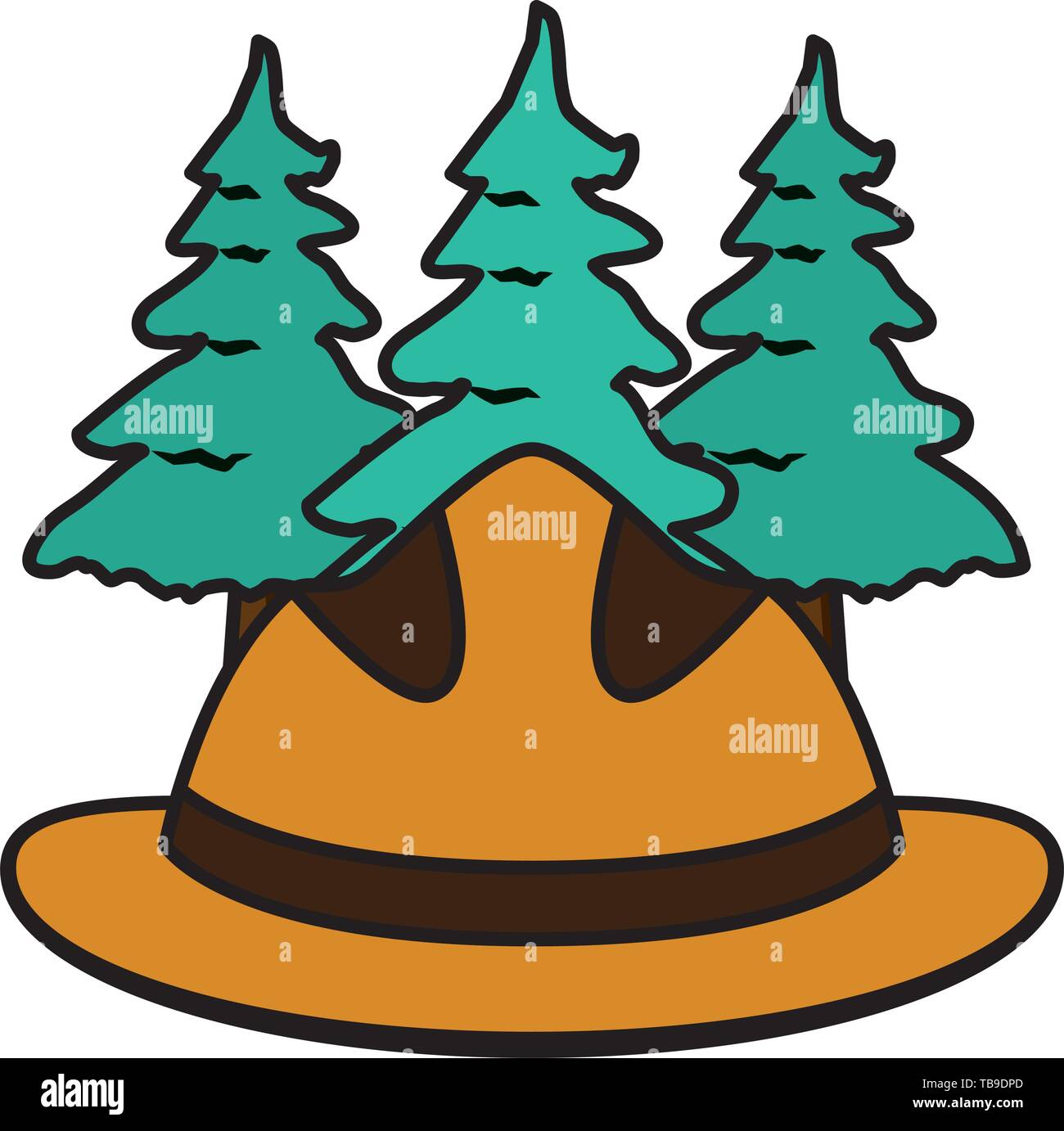 forest trees and hat Stock Vector Image & Art - Alamy