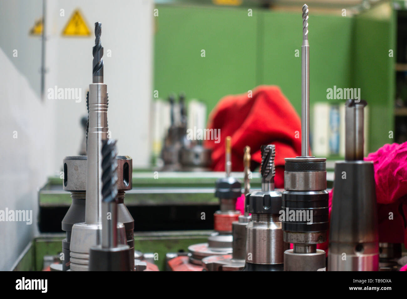 Cart of Precision Drill Bits Industrial Equipment Manufacturing Milling ...