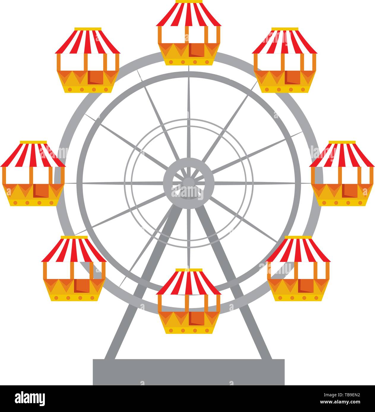 panoramic wheel carnival icon vector illustration Stock Vector Image ...