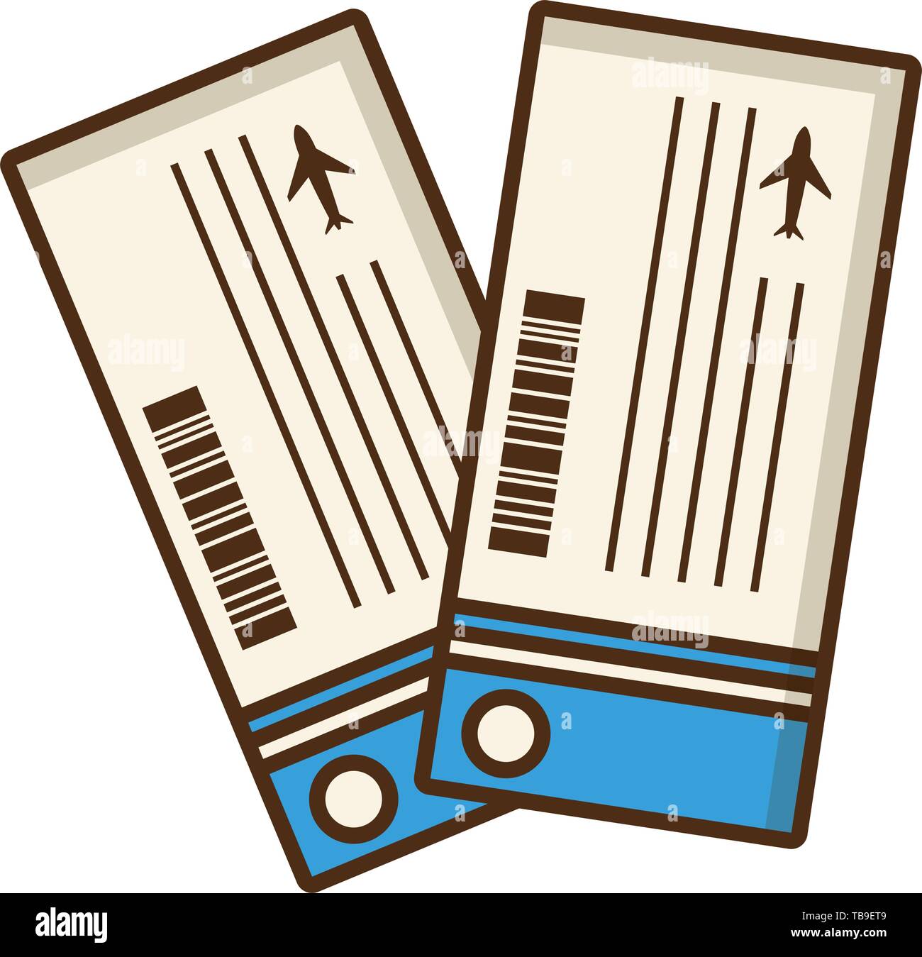 airline tickets boarding pass on white background Stock Vector Image ...