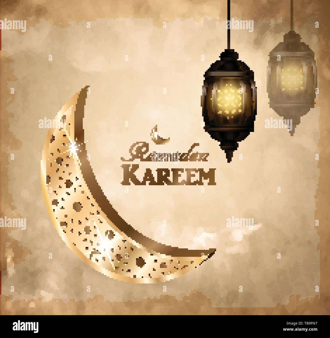 Ramadan kareem background gold Stock Vector Images - Alamy