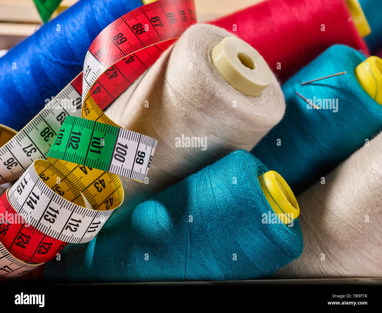 Sewing machine closeup measuring tape hi-res stock photography and ...