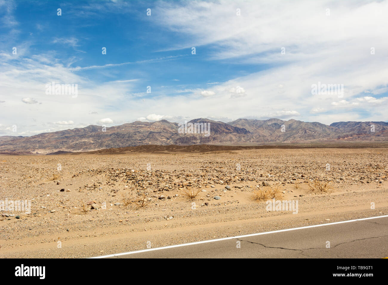 Desert landscape of Death Valley National Park in California. USA Stock ...
