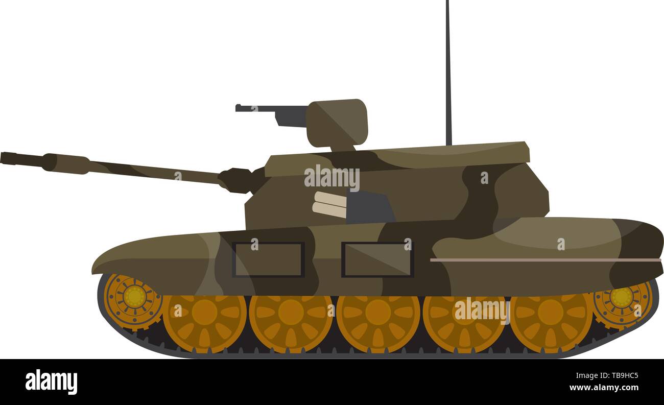 Military Tank Drawing Side View