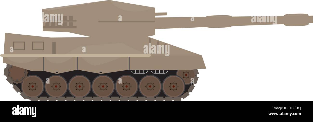 Side view of a military war tank - Vector Stock Vector Image & Art - Alamy