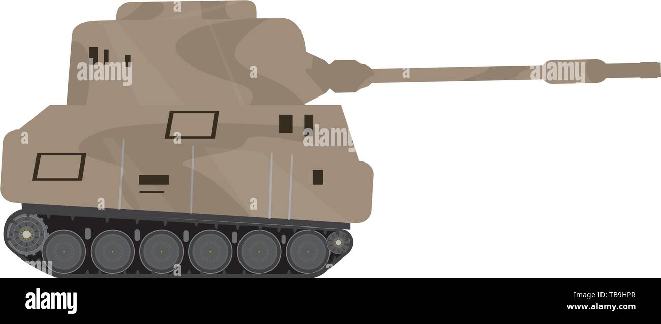 Side view of a military war tank - Vector Stock Vector Image & Art - Alamy