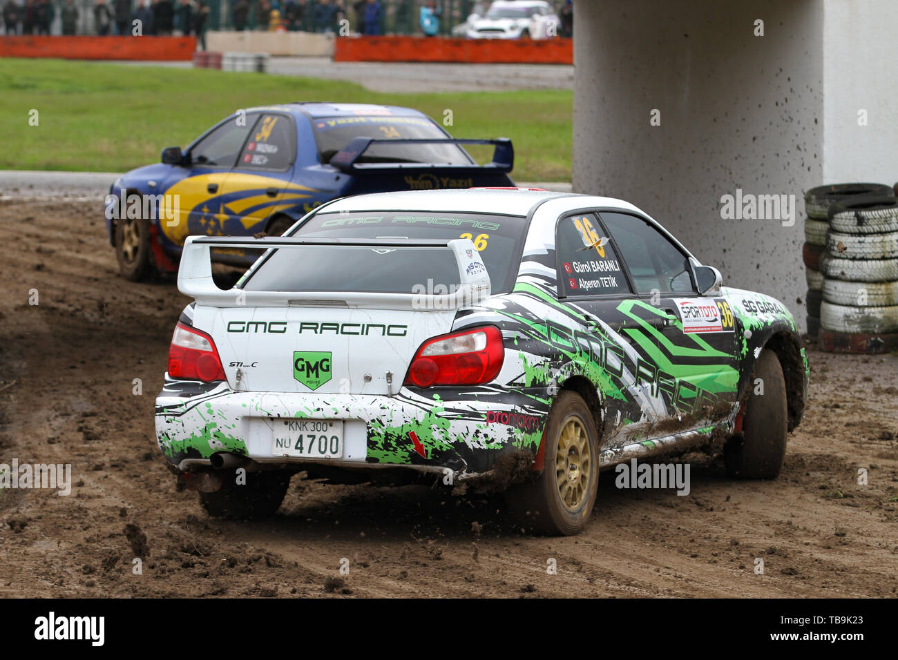 ISTANBUL, TURKEY - DECEMBER 16, 2018: Adil Kucuksari drives Mitsubishi ...
