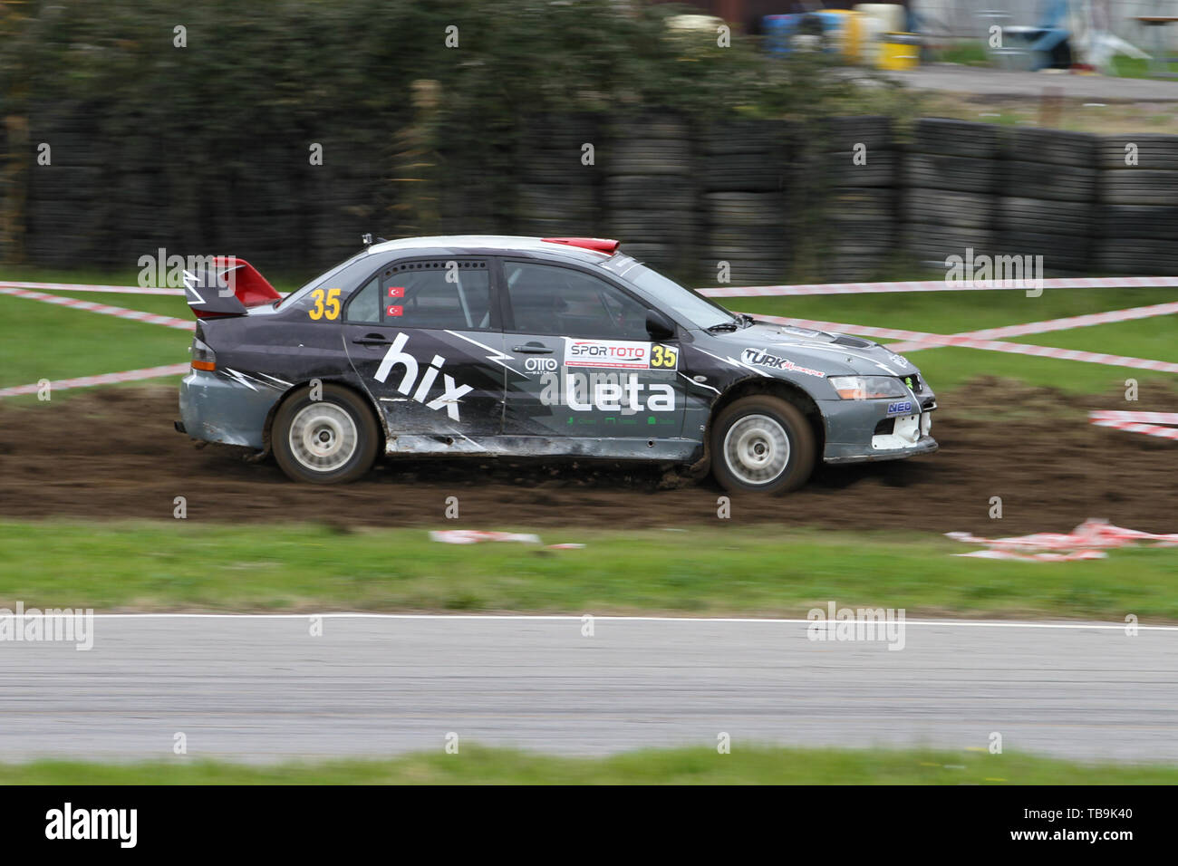 ISTANBUL, TURKEY - DECEMBER 16, 2018: Ugur Soylu drives Mitsubishi ...