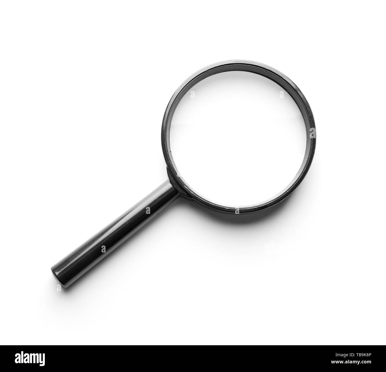 Magnifier on white background Stock Photo - Alamy