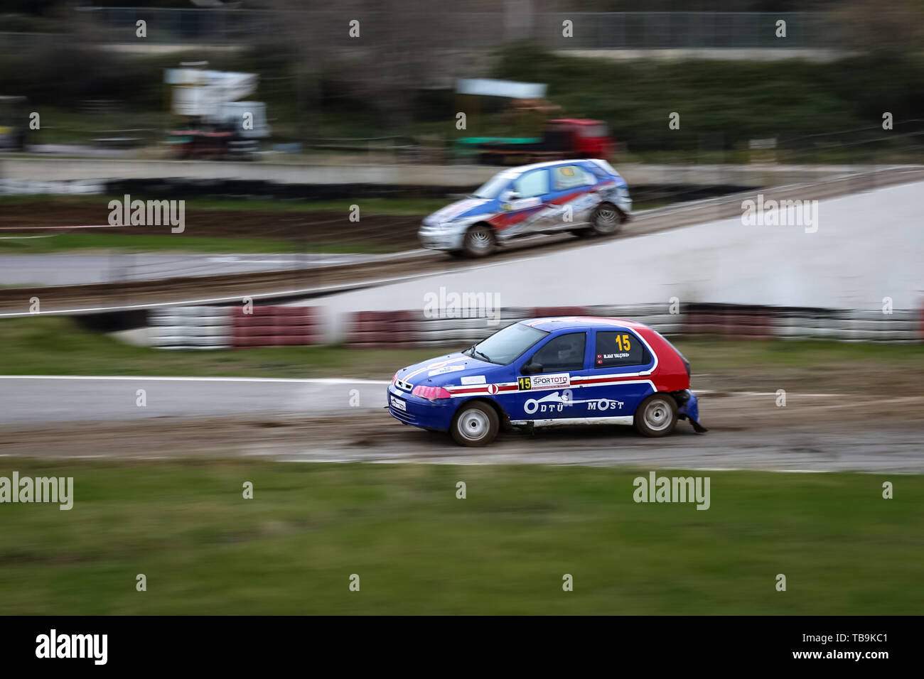 ISTANBUL, TURKEY - DECEMBER 16, 2018: Mehmet Akif Yalcin drives Fiat ...
