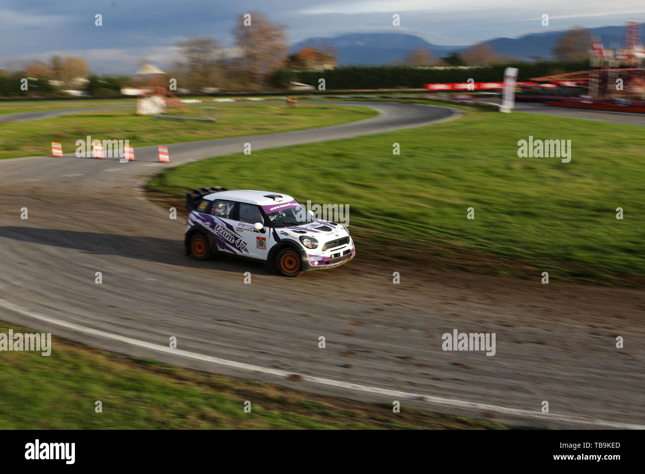 ISTANBUL, TURKEY - DECEMBER 16, 2018: Halim Ates drives Mini JCW WRC ...