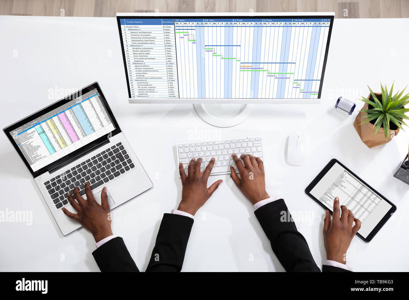 Multitasking employee hi-res stock photography and images - Alamy