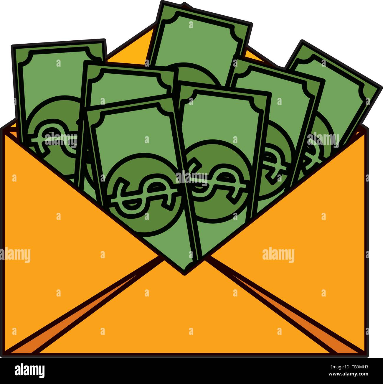 Dollars american banknotes Stock Vector Images - Alamy