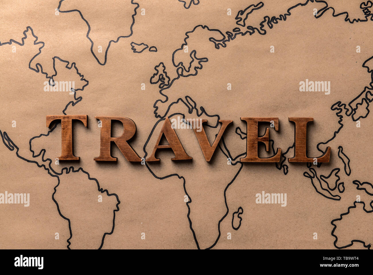 The Word Travel On A Map