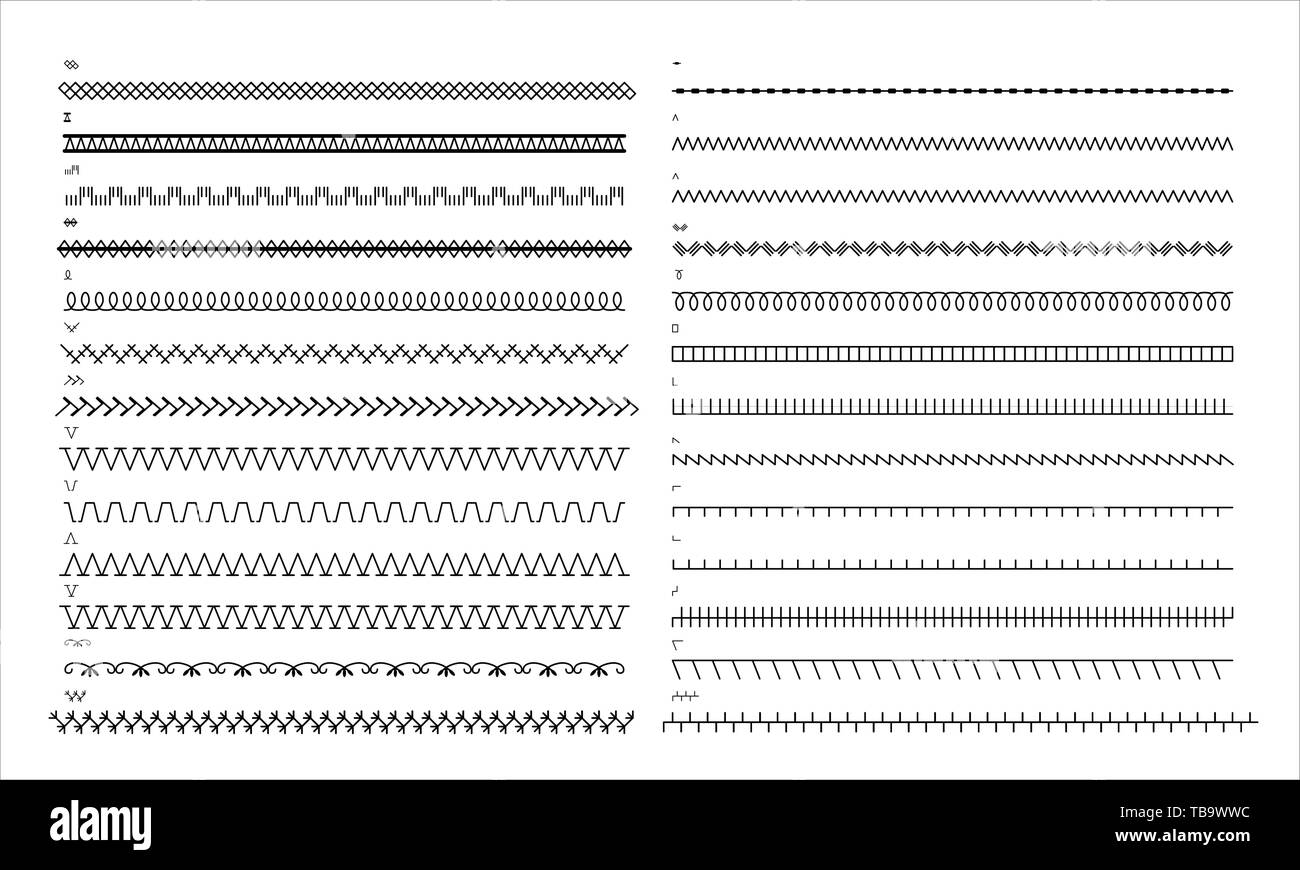 Stitches vector vectors hi-res stock photography and images - Alamy