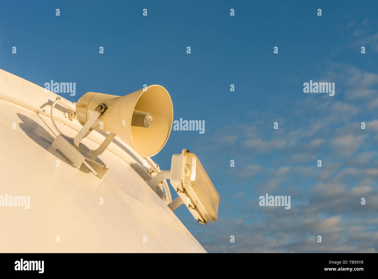 Public address system on cruise hi-res stock photography and images - Alamy