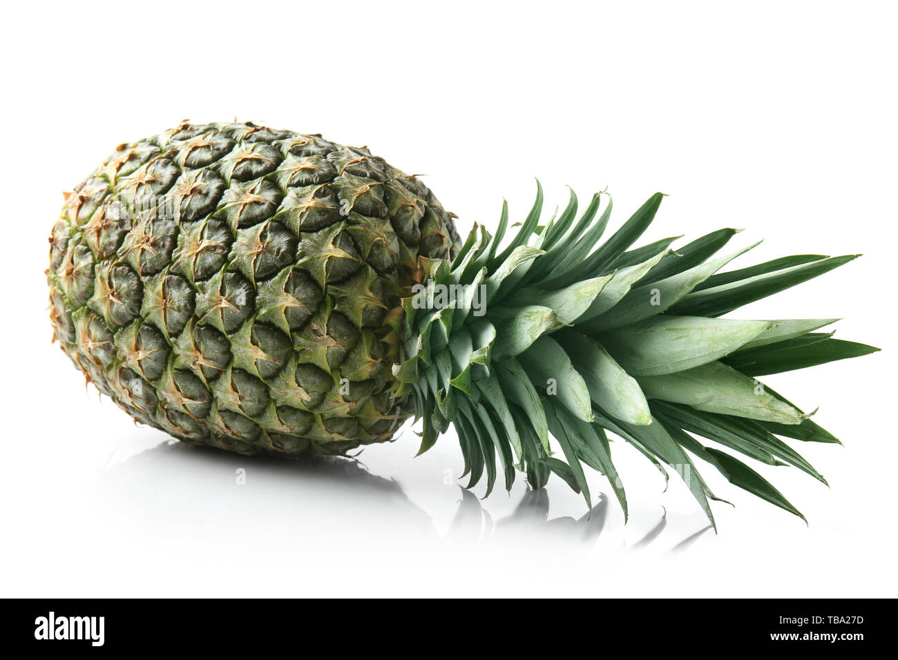 Tasty ripe pineapple on white background Stock Photo - Alamy