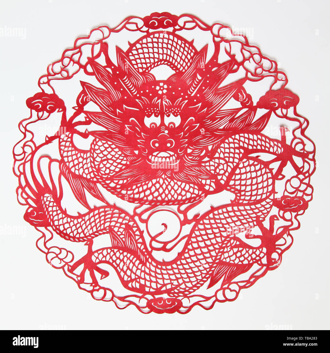 Chinese paper-cut dragons Stock Photo - Alamy