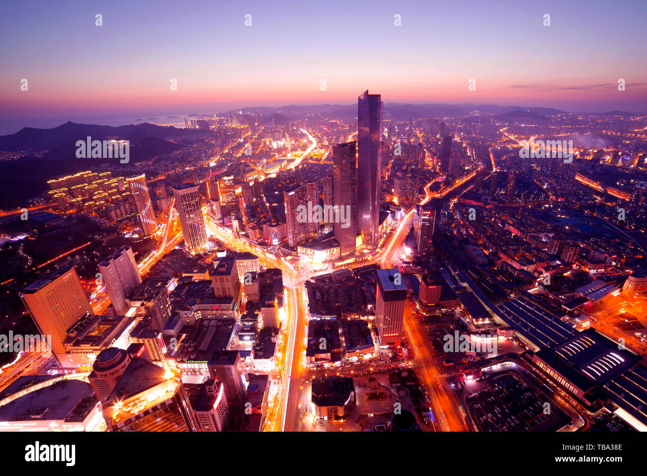 Night Scenery in Dalian City Stock Photo - Alamy