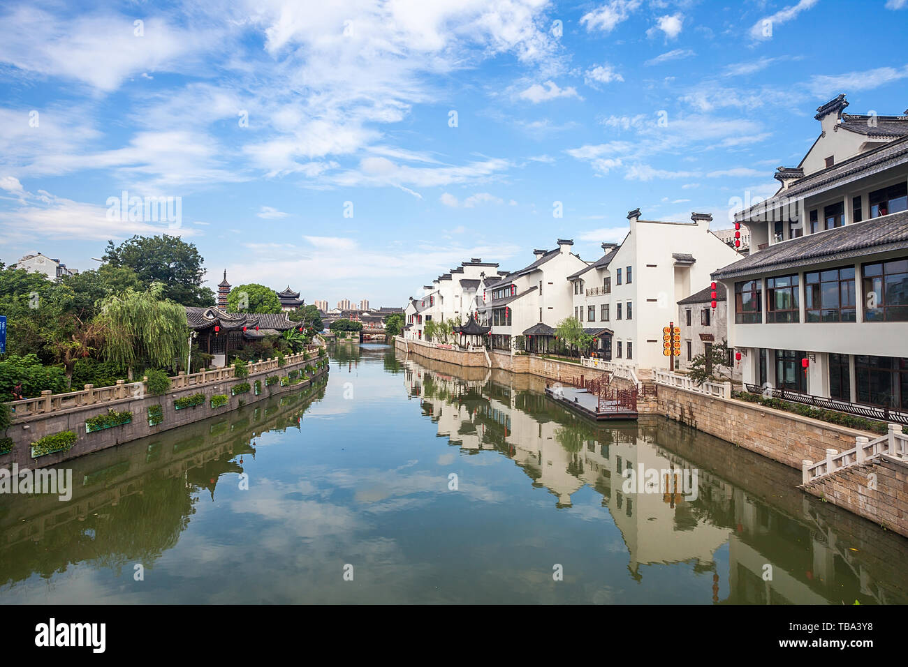 Ancient canals and ancient buildings Stock Photo - Alamy