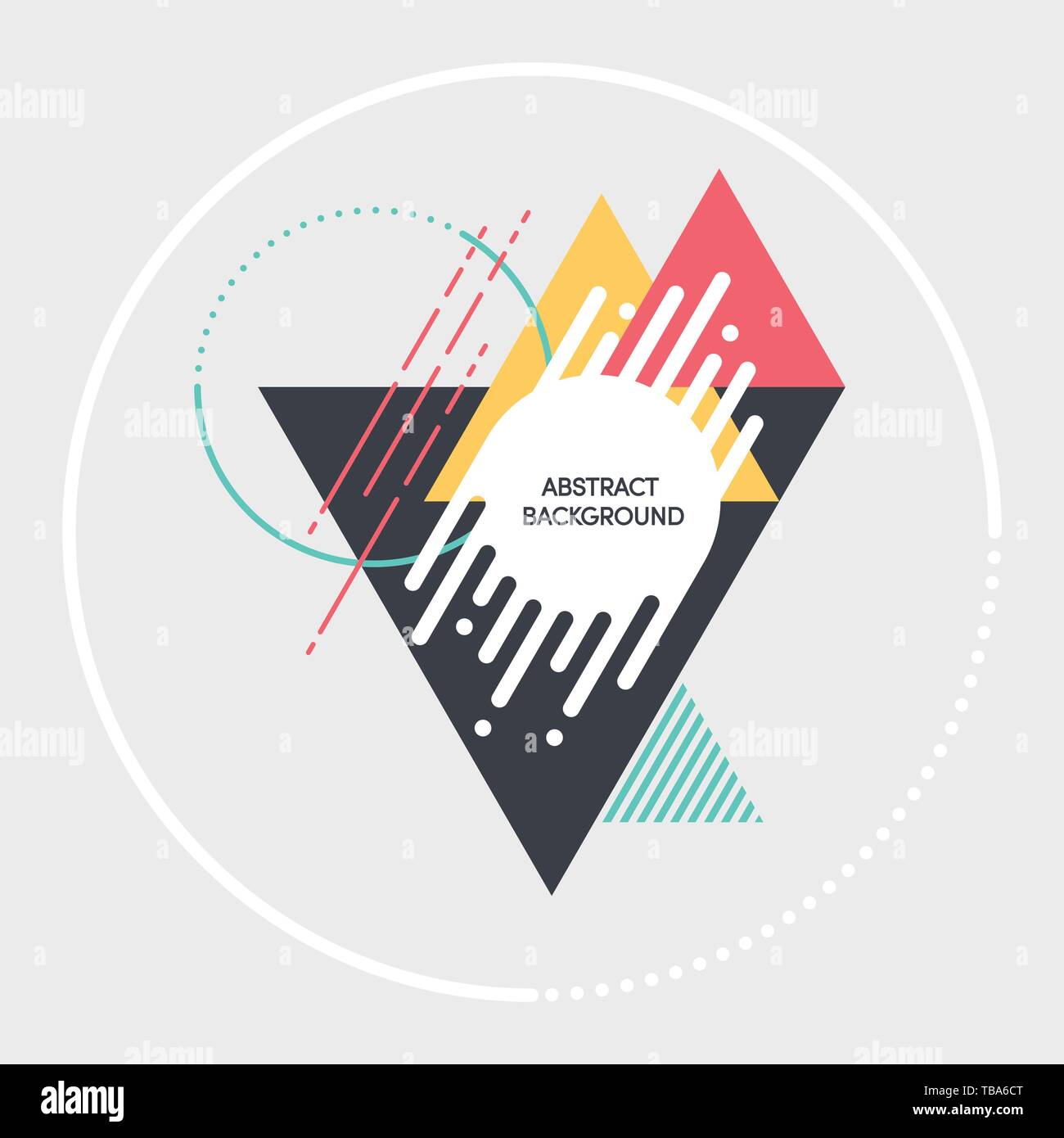 Abstract modern retro background, geometric futuristic shapes vector ...