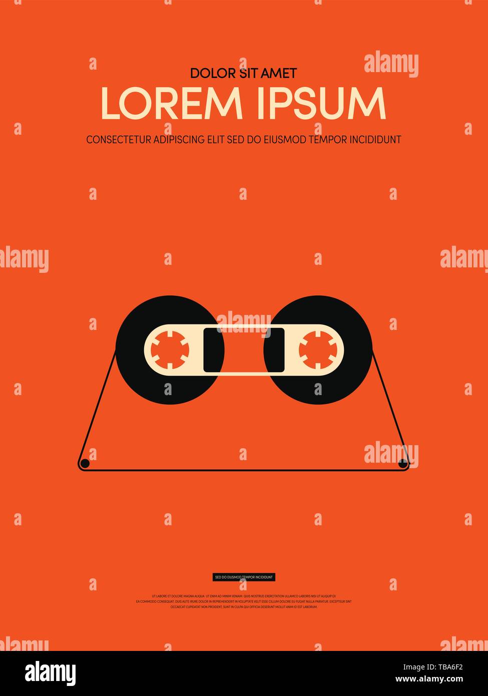 Music modern retro vintage poster background vector illustration Stock ...