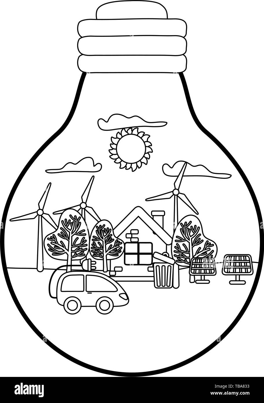 light bulb design, Save energy ecology power eco and environment theme ...