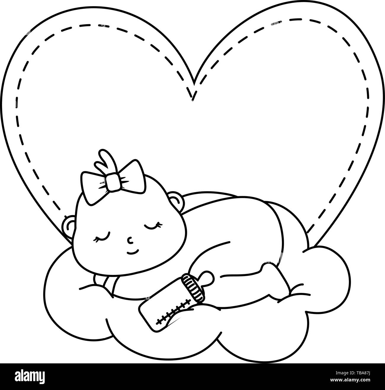 Baby Sleeping In Crib Coloring Pages