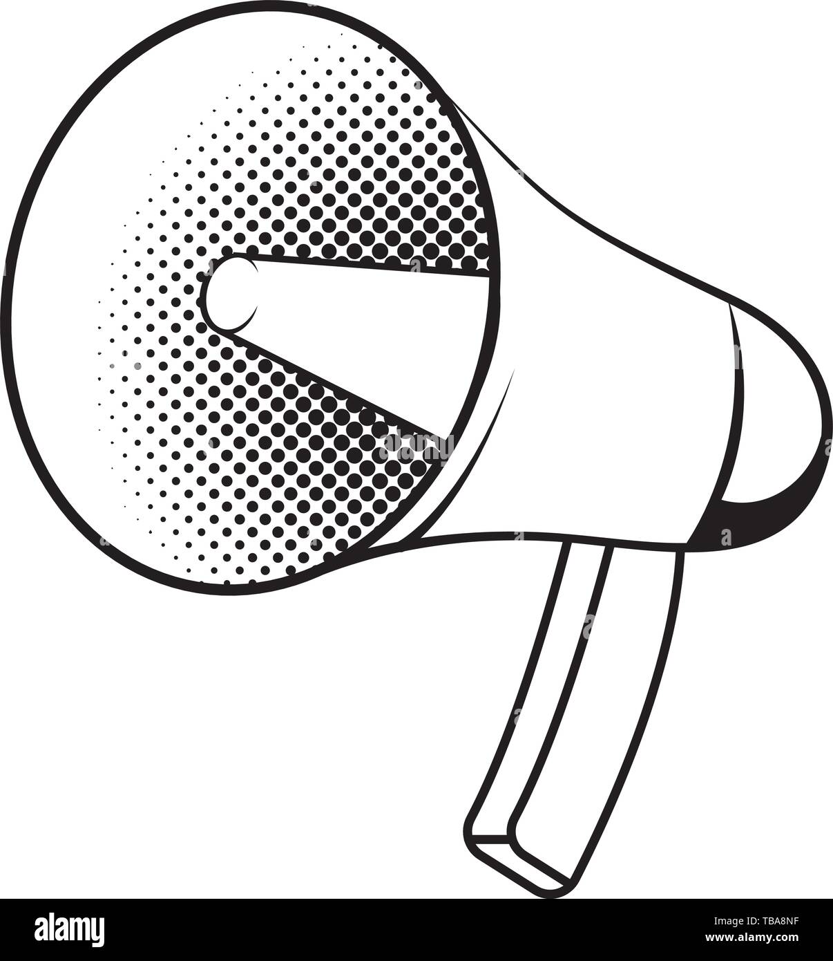 Pop art pink bullhorn cartoon vector illustration graphic design Stock ...