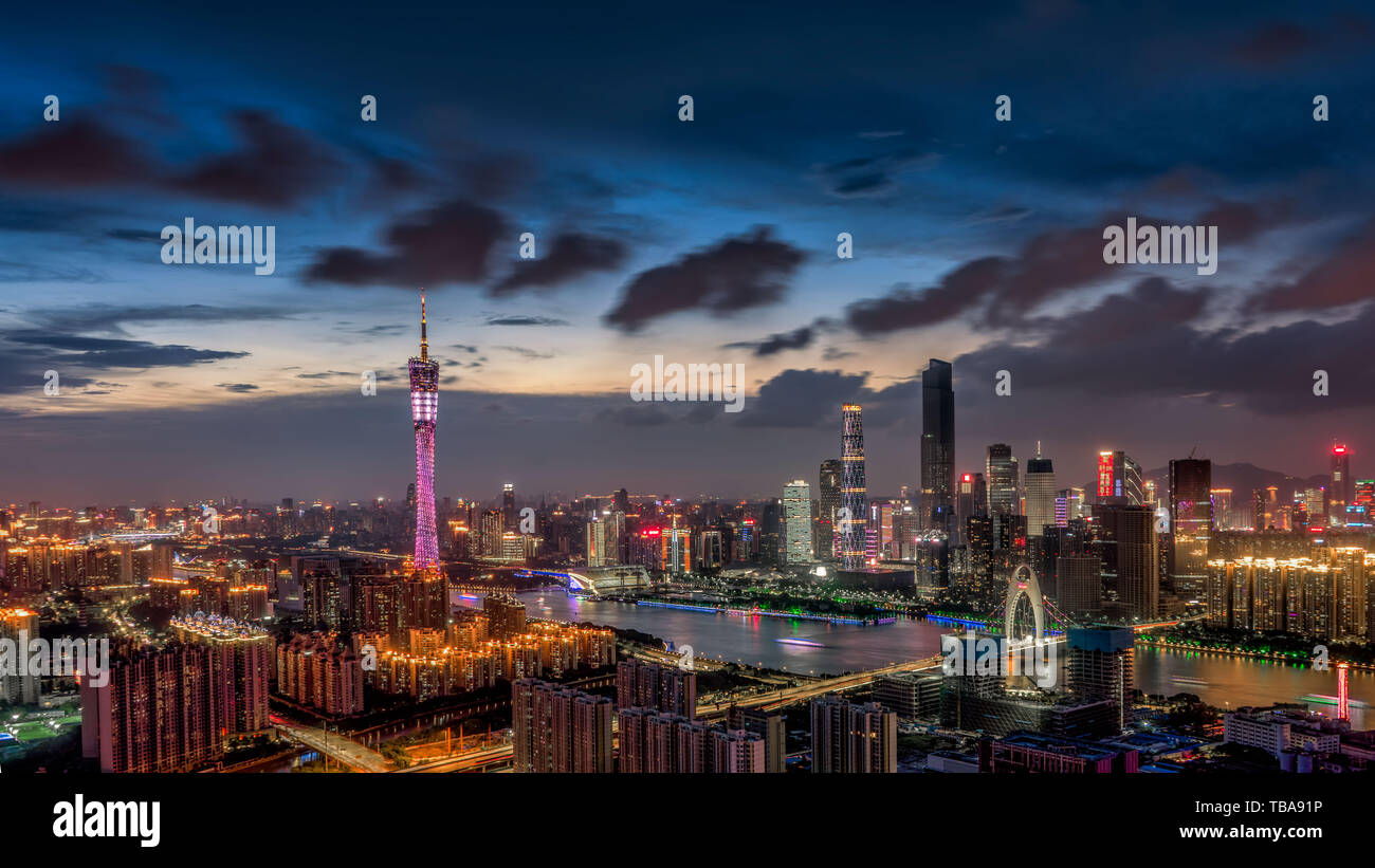 Street a skyline guangzhou hi-res stock photography and images - Alamy