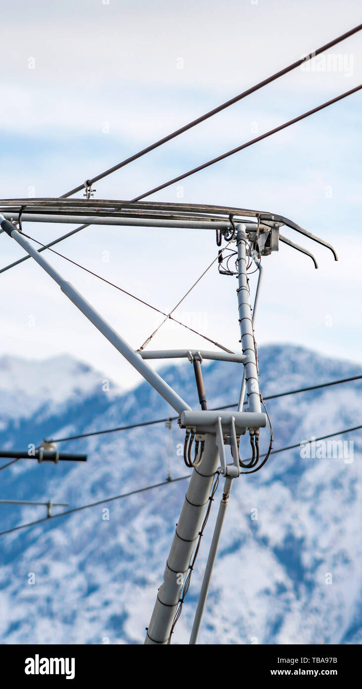 frame Vertical frame Close up of the metal structure that connects a ...