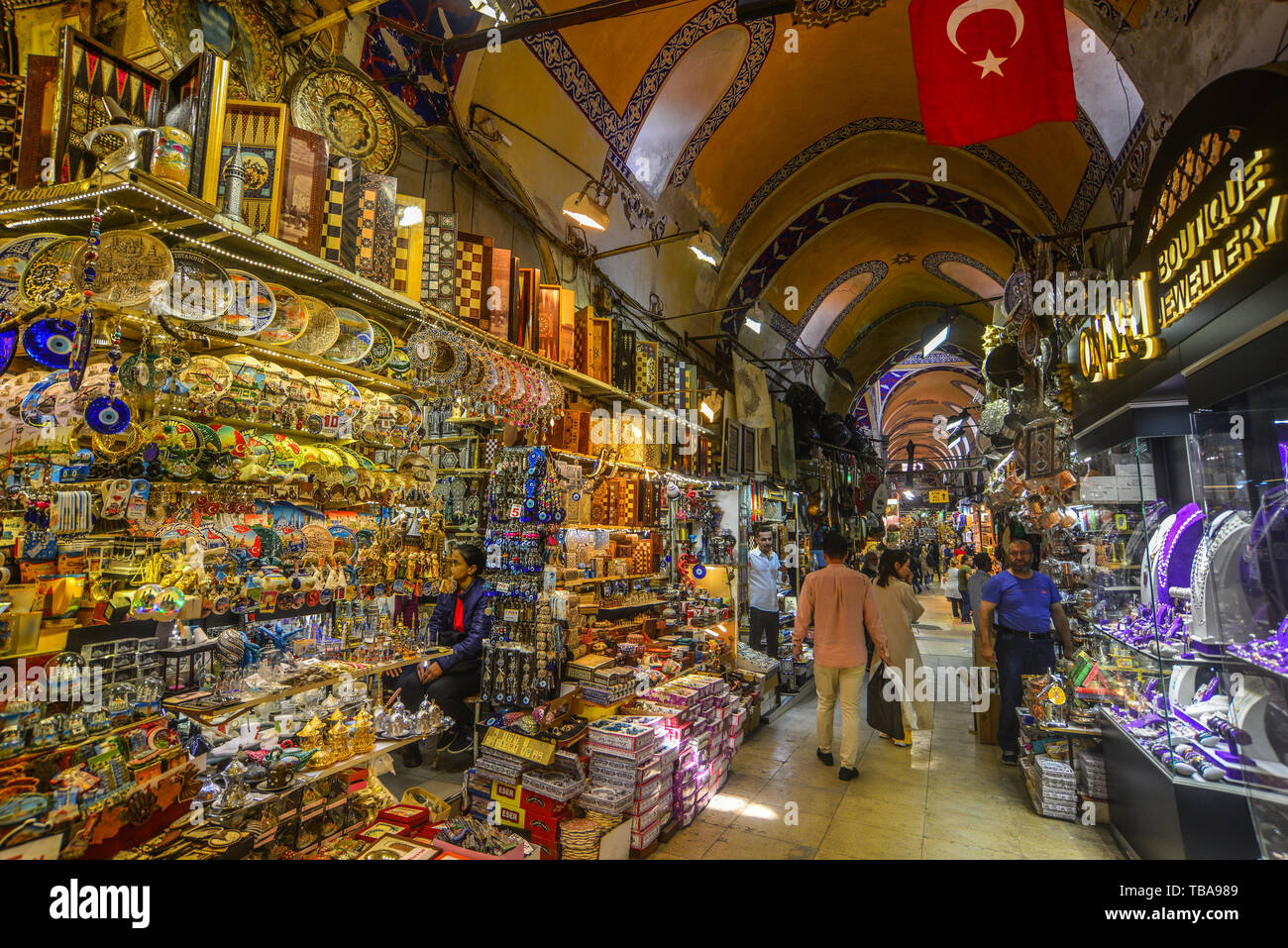 Istanbul, Turkey - Sep 28, 2018. Interior of Grand Bazaar in Istanbul ...