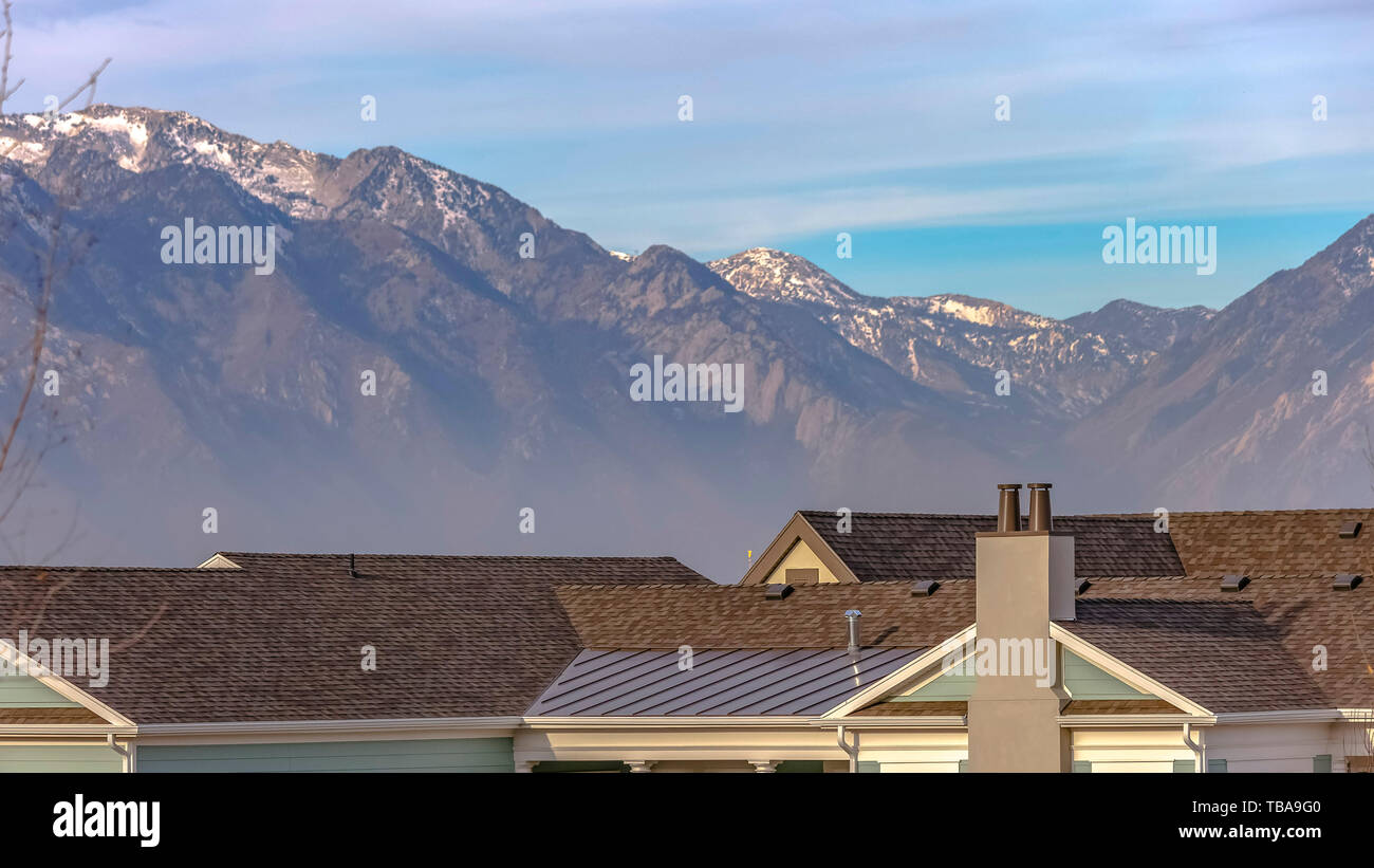 frame Panorama Sunlight beaming down on the exterior of a beautiful ...