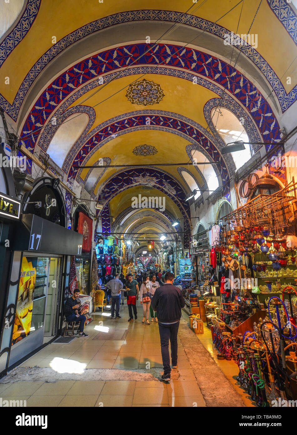 Istanbul, Turkey - Sep 28, 2018. Interior of Grand Bazaar in Istanbul ...