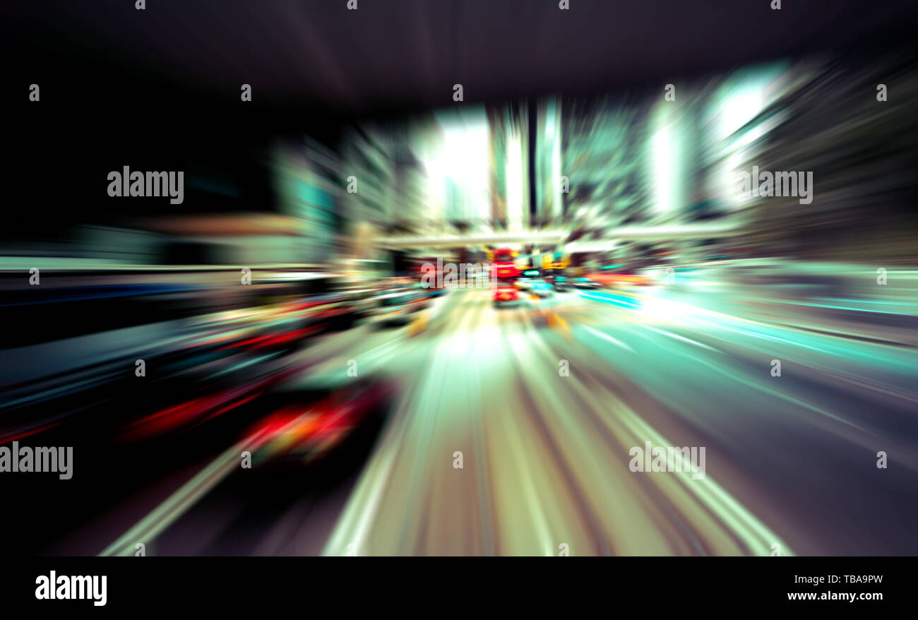 Abstract image of traffic light trails in the city Stock Photo - Alamy