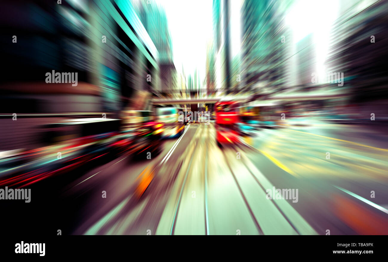 Abstract image of traffic light trails in the city Stock Photo - Alamy