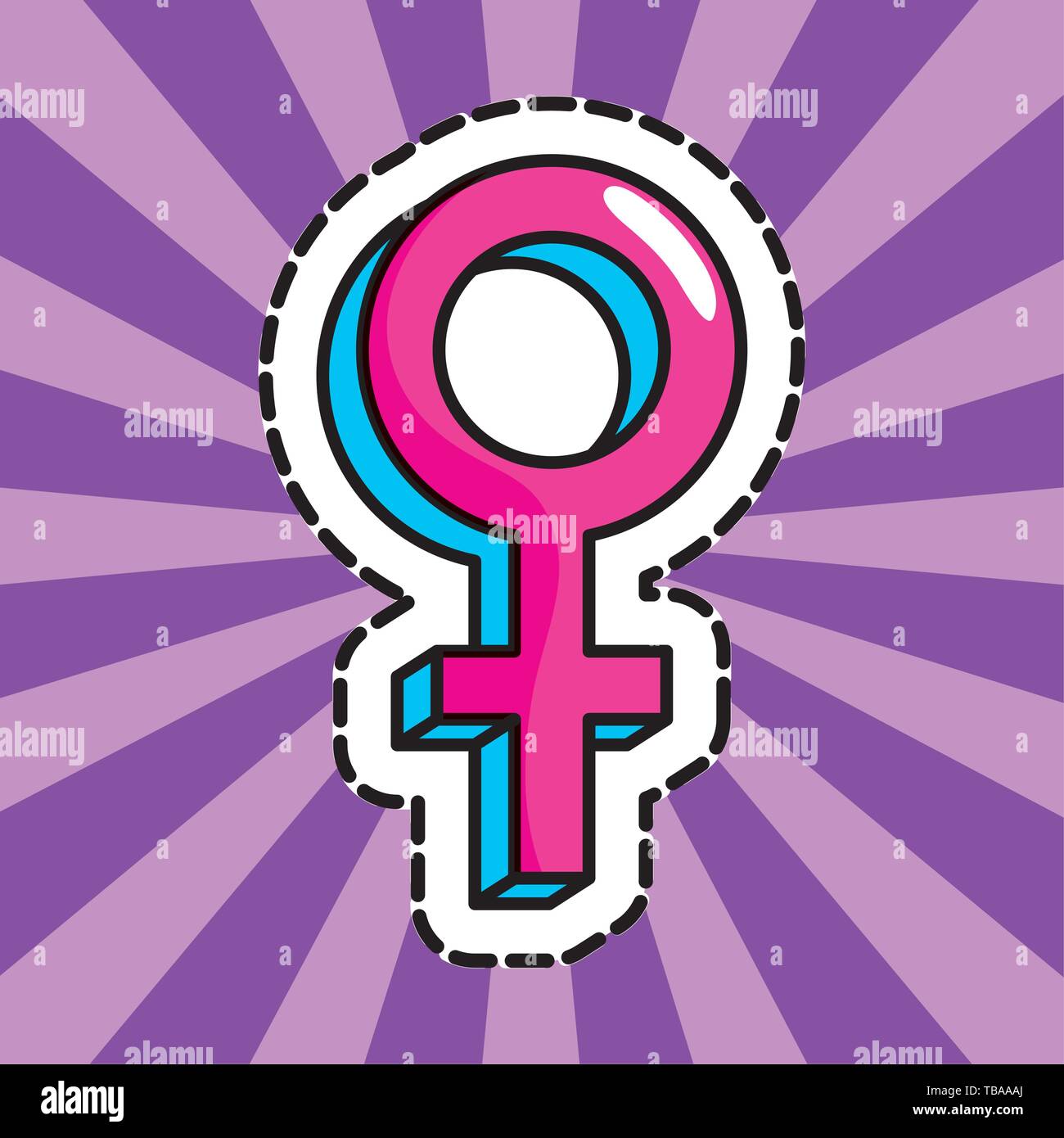 woman sign sticker over rays background pop art comic cartoon vector ...