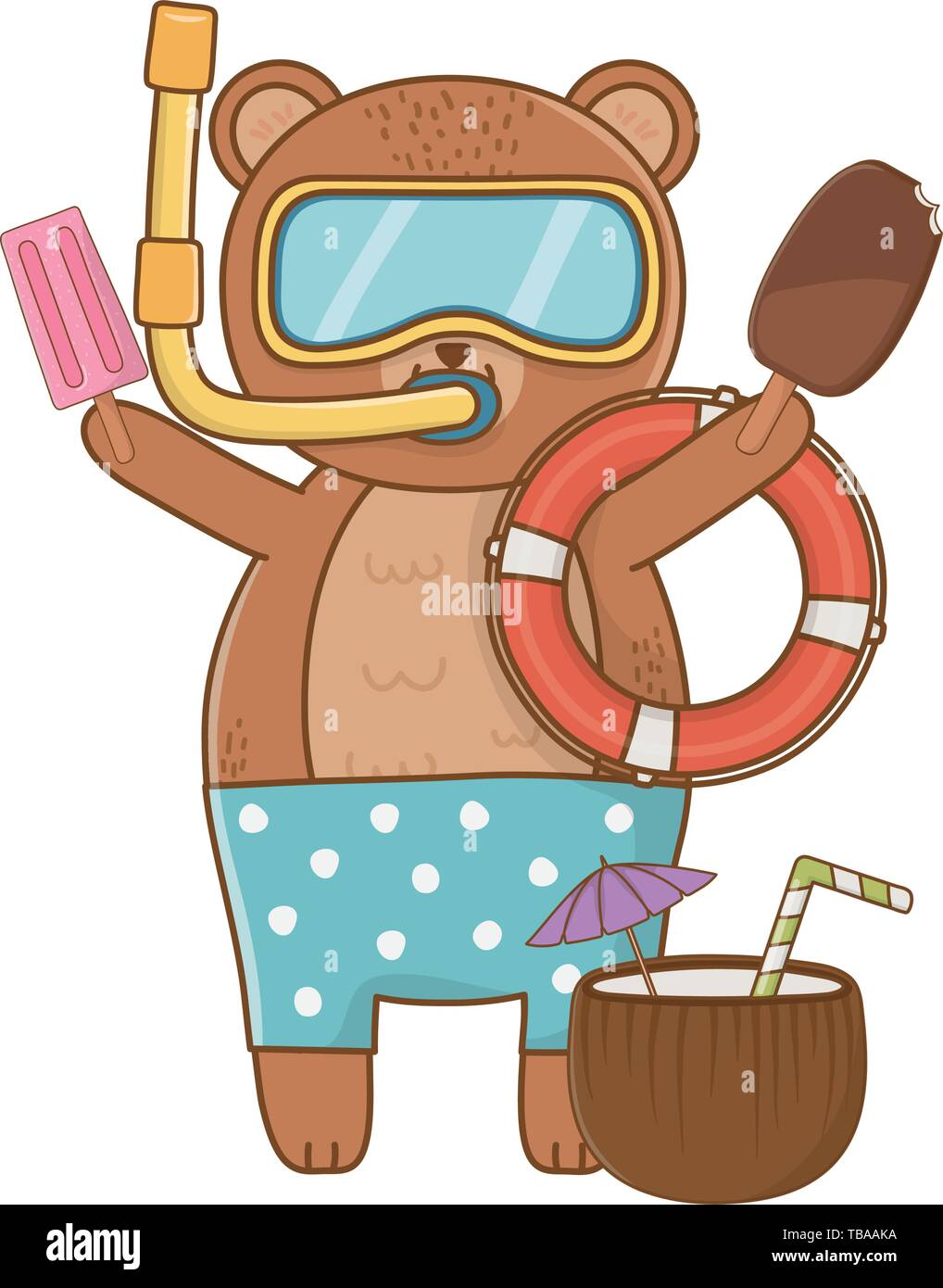 summer vacation relax time beach holidays scene cute little happy ...