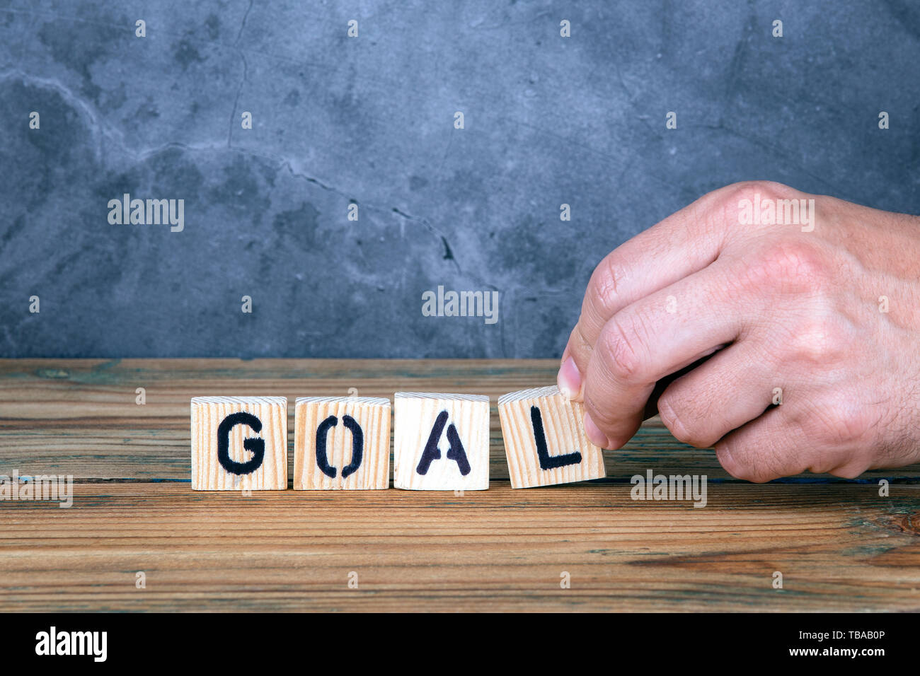 Goal - word from wooden letters Stock Photo - Alamy