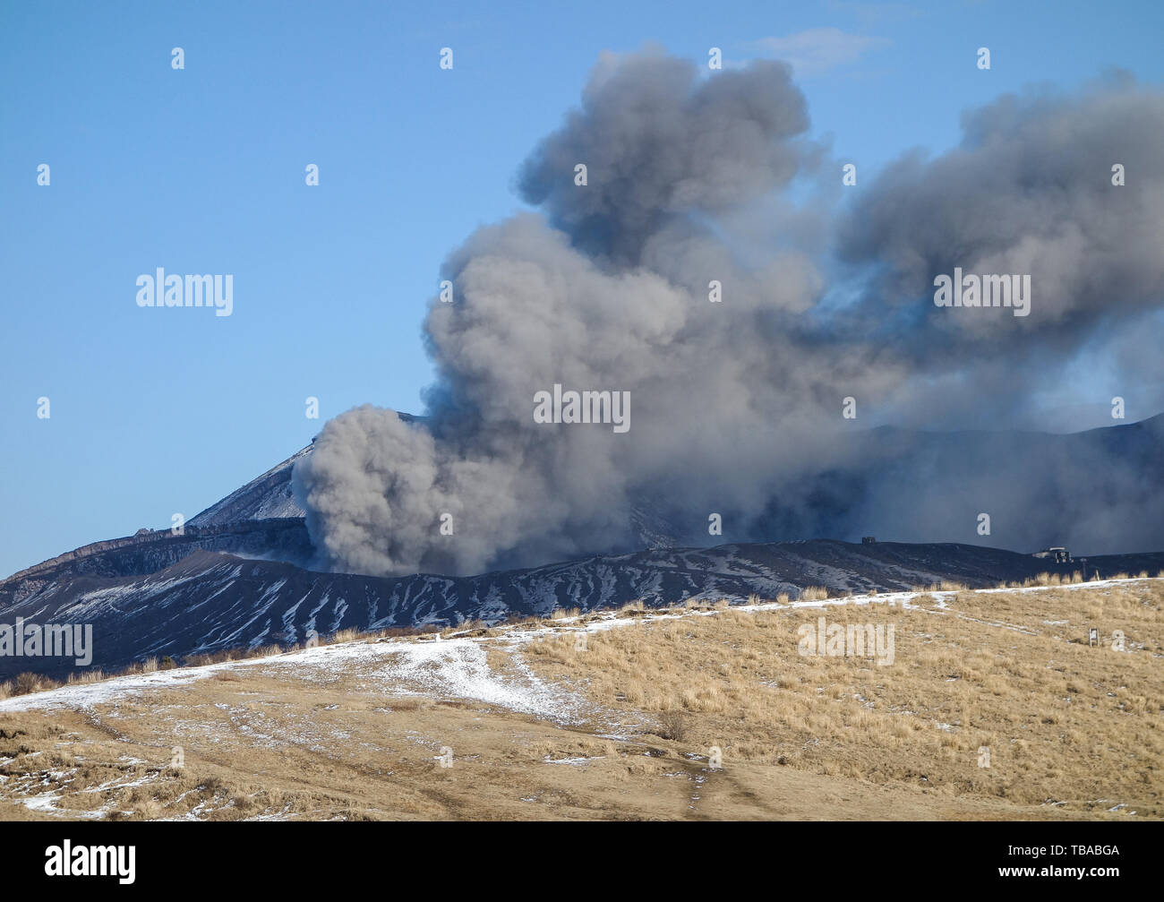 Erupting volcano in japan hi-res stock photography and images - Alamy