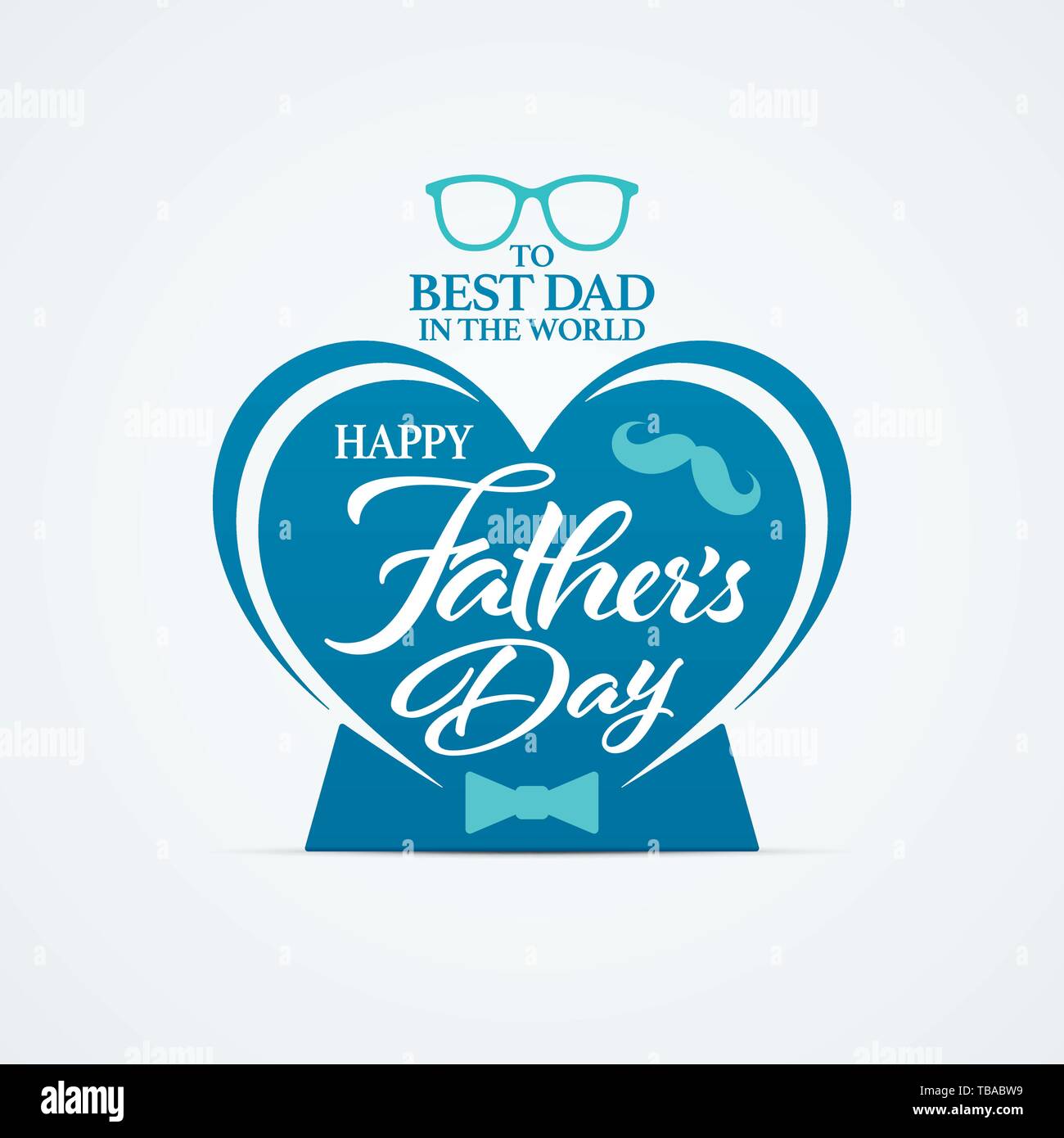 Dad text heart shape Stock Vector Images - Alamy