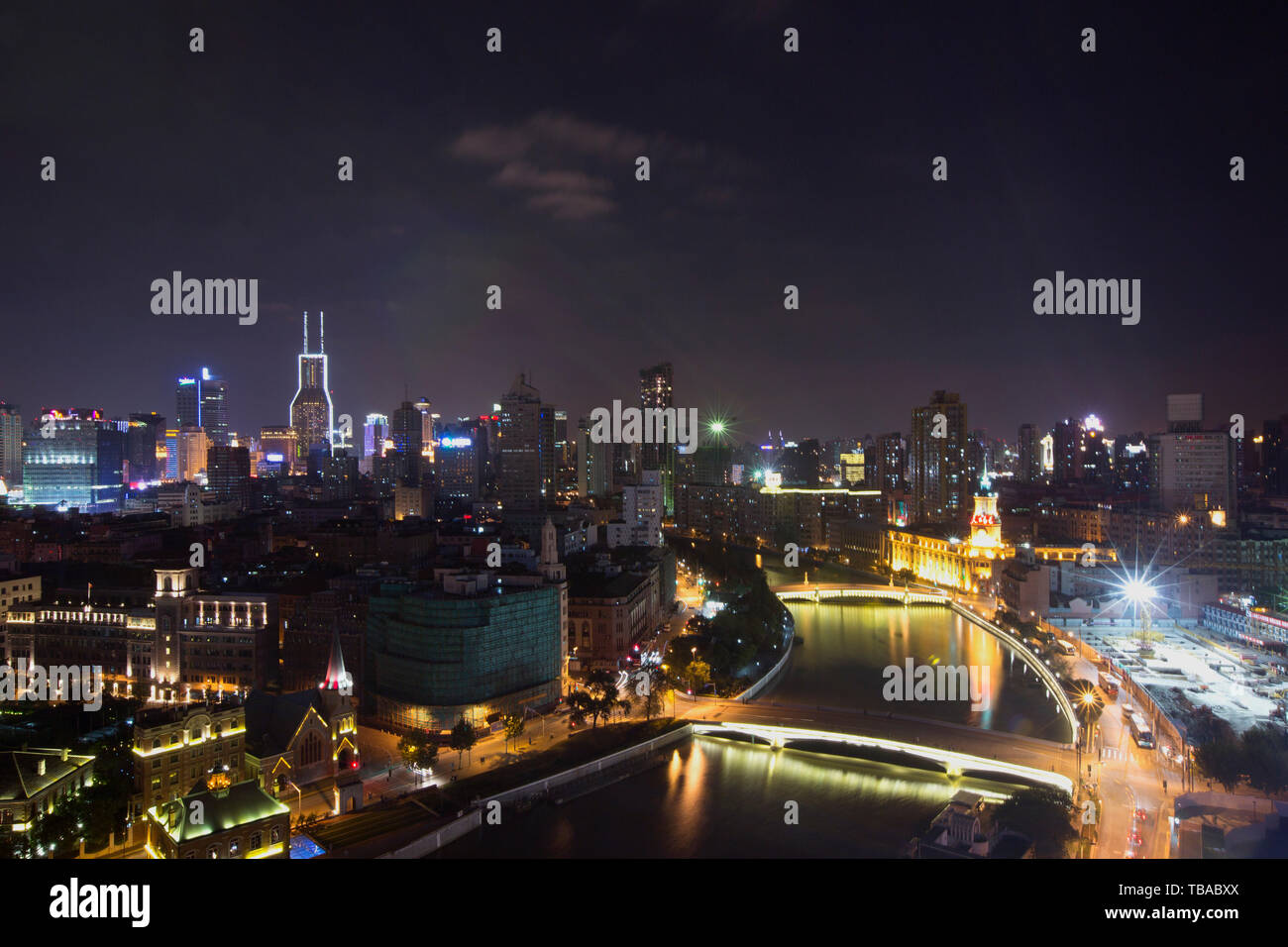 The gorgeous night view of Shanghai Stock Photo - Alamy