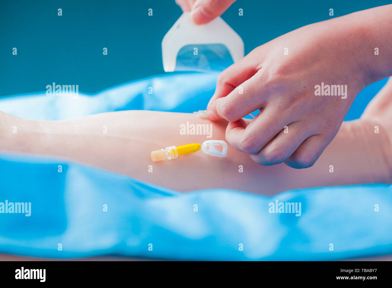 Medical care, operation of intravenous infusion, intravenous infusion ...