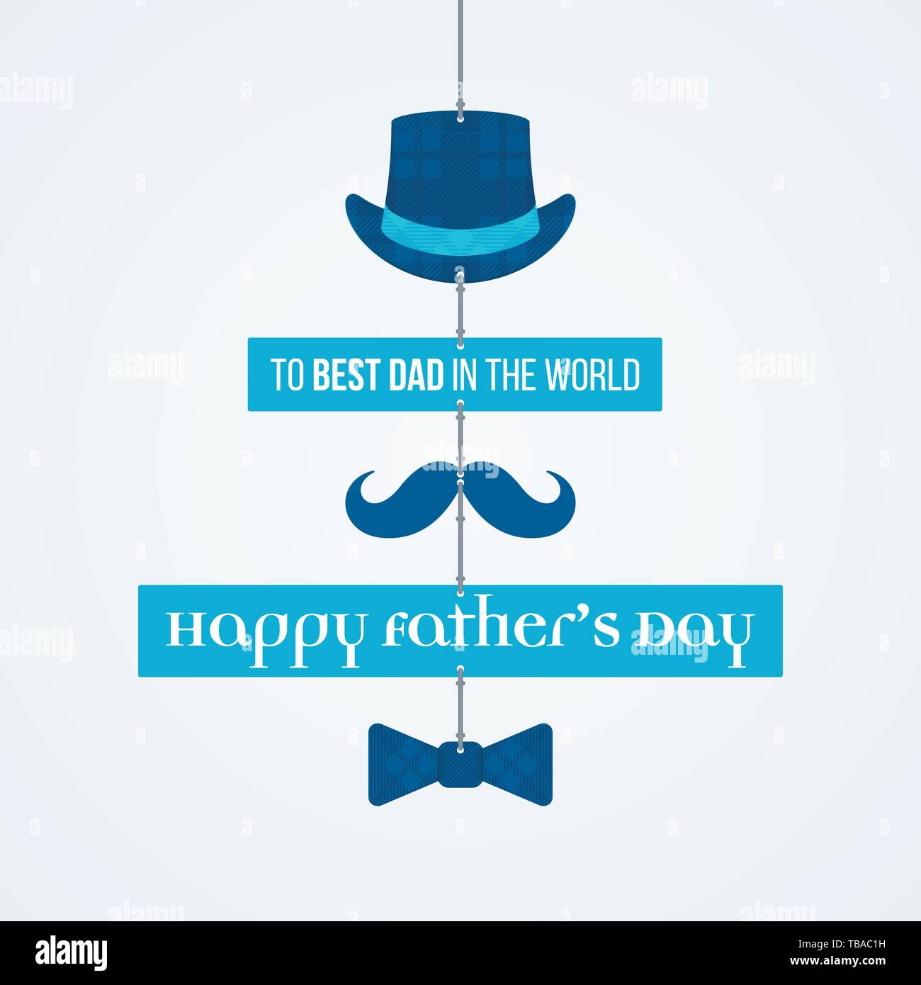 Texts on strips for Fathers Day. Greeting card design Stock Vector ...
