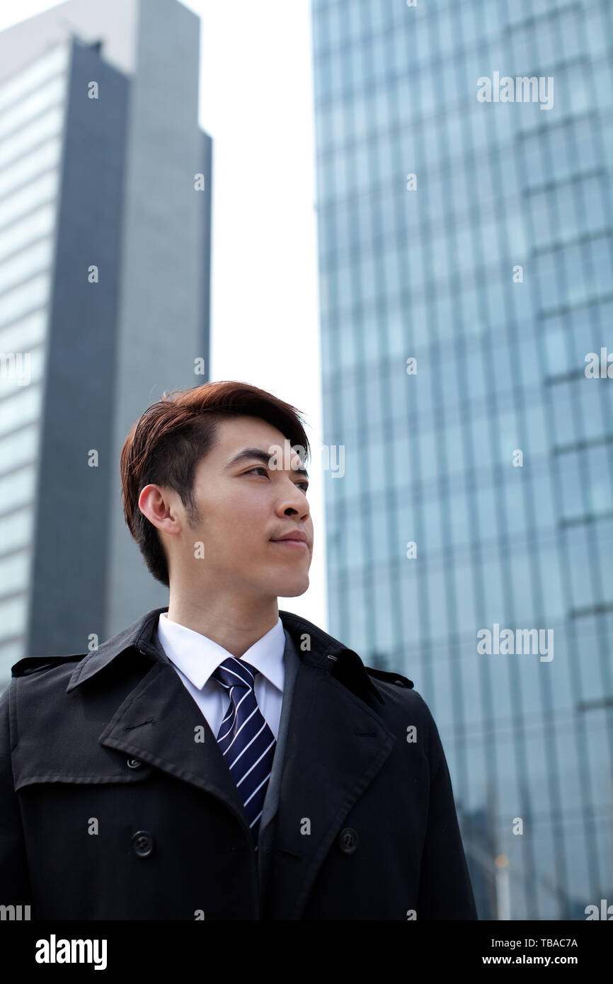 Business white-collar workers in front of the office building Stock ...
