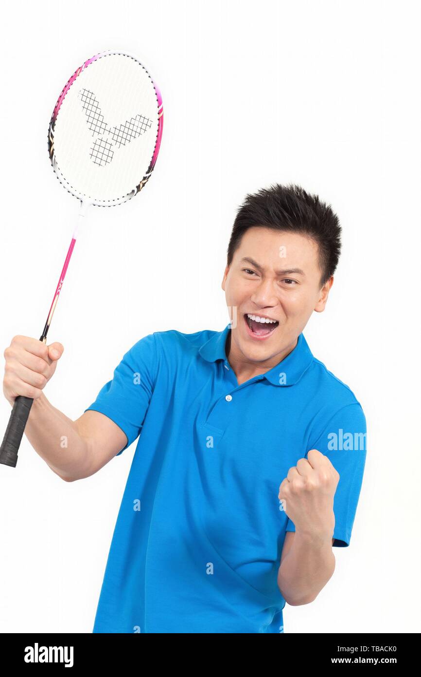 Asian man badminton racket hi-res stock photography and images - Alamy